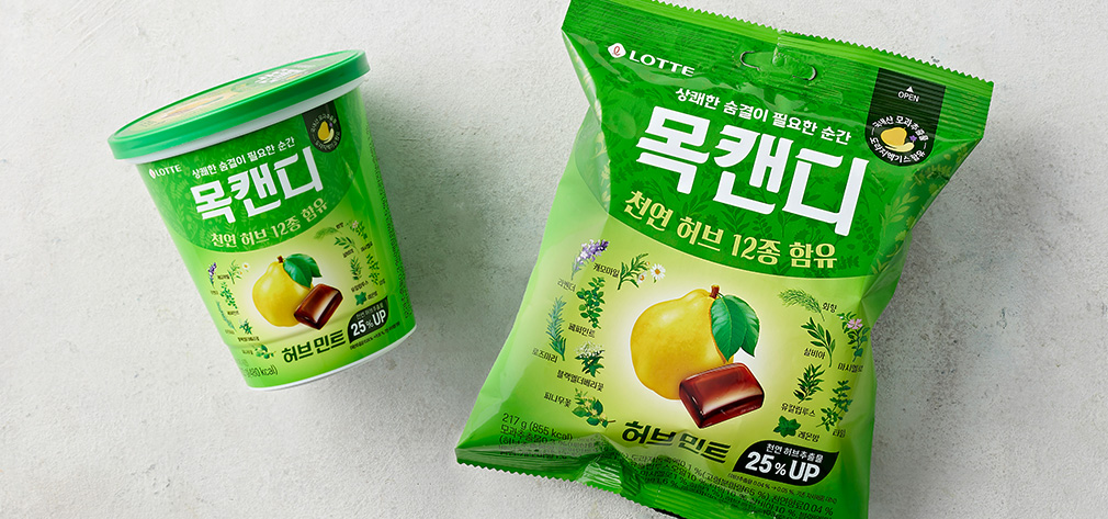 롯데 목캔디 허브민트 2종 택1 마켓컬리