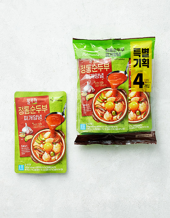[풀무원] 정통순두부찌개양념 140g 4개입 마켓컬리