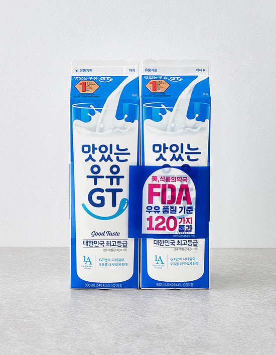 [남양] 맛있는 우유 GT (900mL x 2입) - 마켓컬리