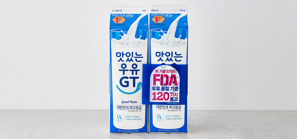 [남양] 맛있는 우유 GT (900mL x 2입) - 마켓컬리