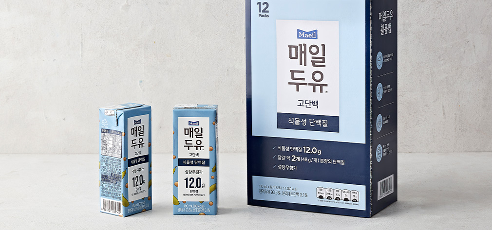 [매일] 매일두유 고단백 (190mL X 12팩) - 마켓컬리