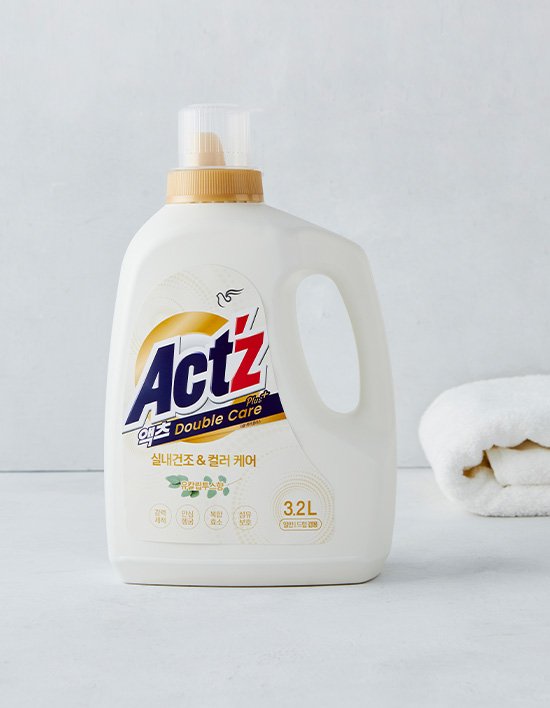 [액츠] Act'z 더블케어 플러스 세탁세제 본품 3.2L / 리필 2.2L 4종 (택1) - 마켓컬리
